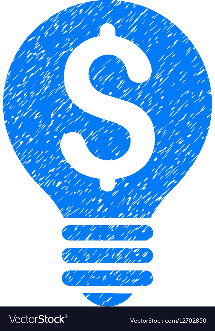 Business Patent Bulb Grainy Texture Icon Vector Image