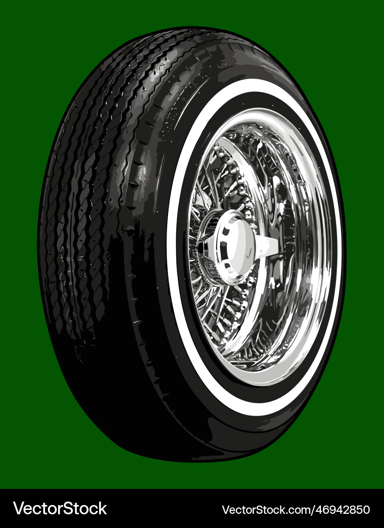 Classic car rims template Royalty Free Vector Image