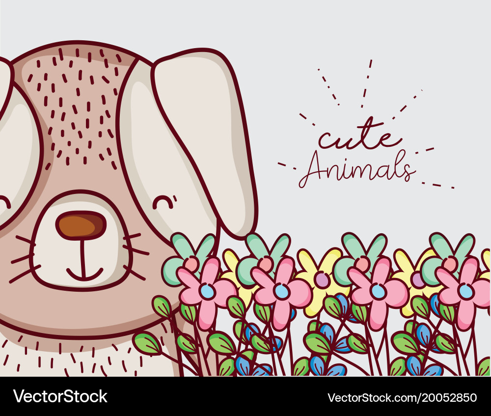 Cute flowers doodle cartoons Royalty Free Vector Image
