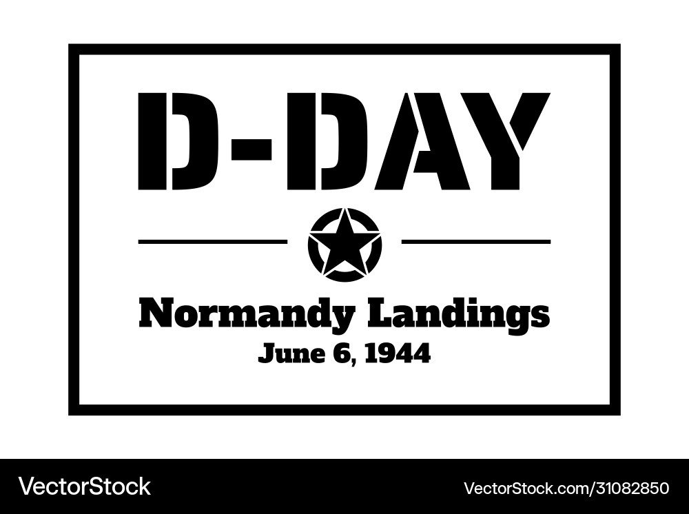 D-day normandy landings concept template Vector Image
