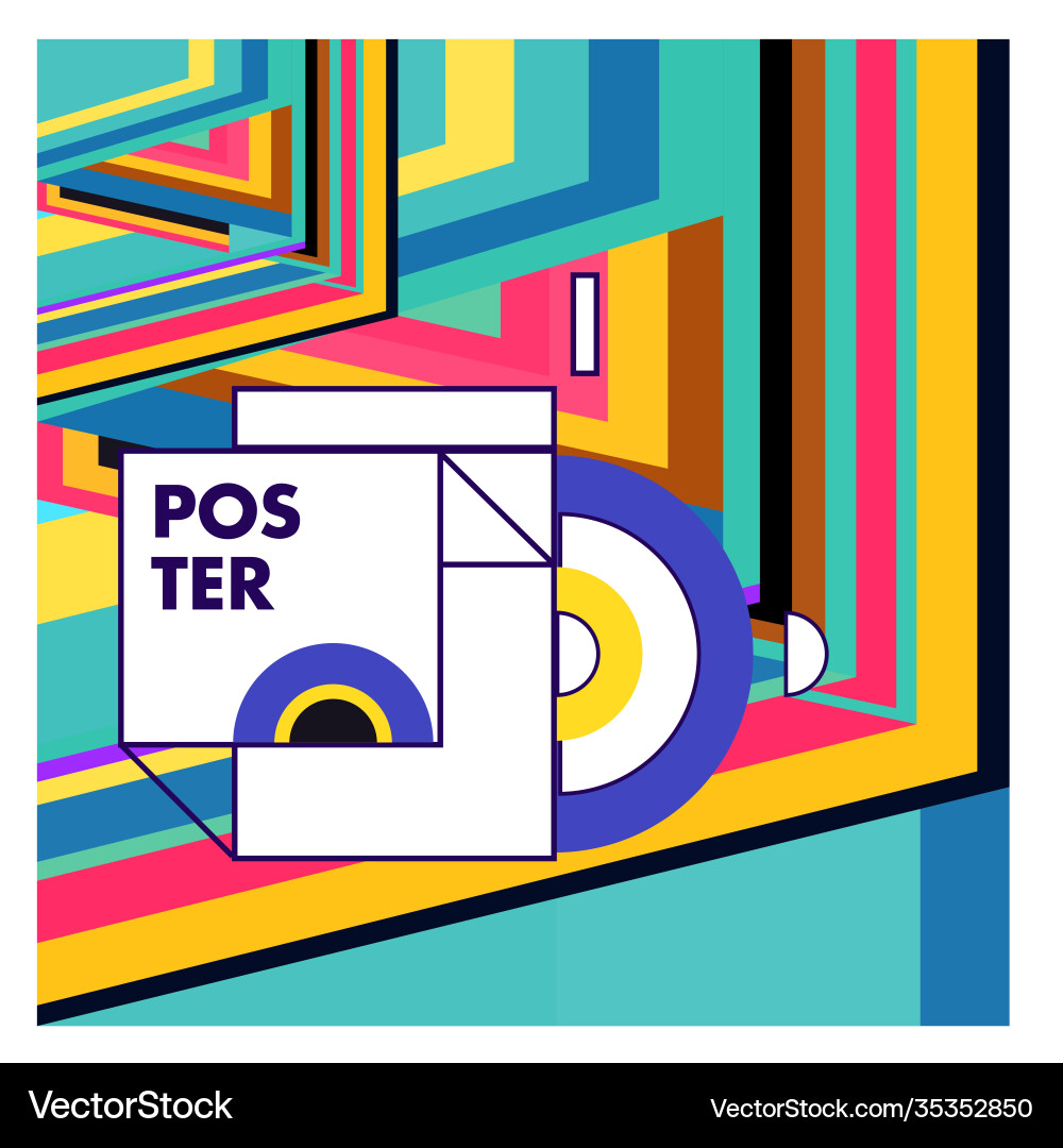 Geometric colorful pattern for poster and banner Vector Image