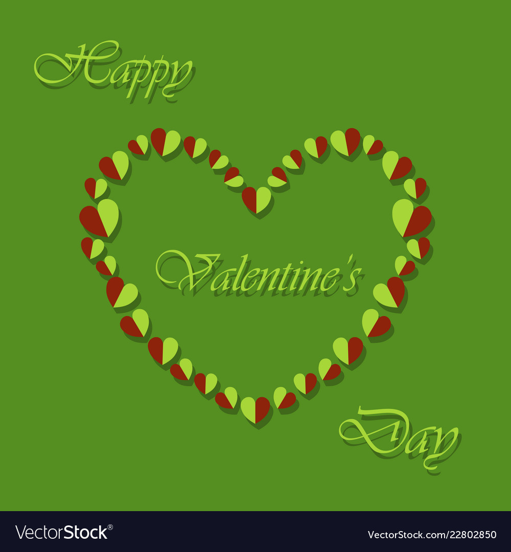 Happy Valentines Day Greeting Card Beautiful Love Vector Image