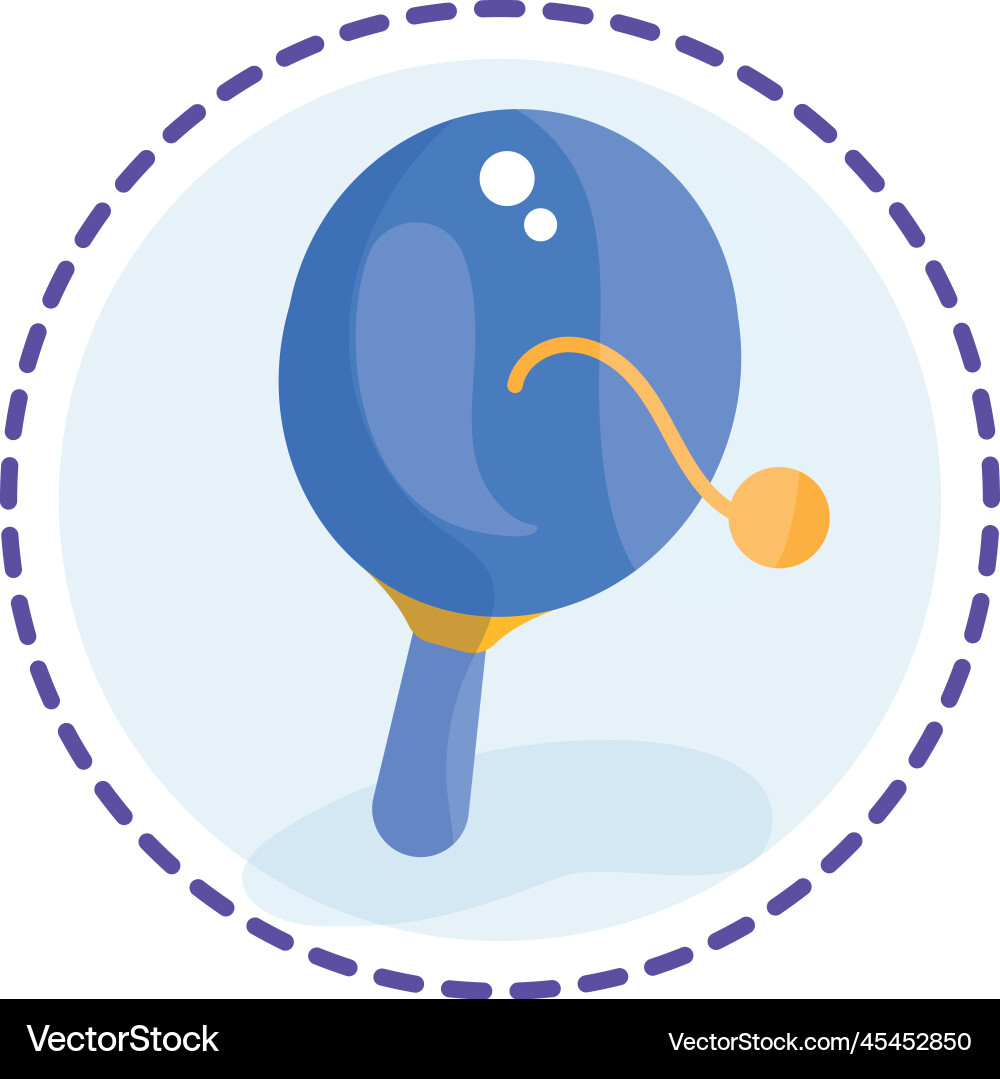Isolated colored ping pong racket toy icon flat Vector Image