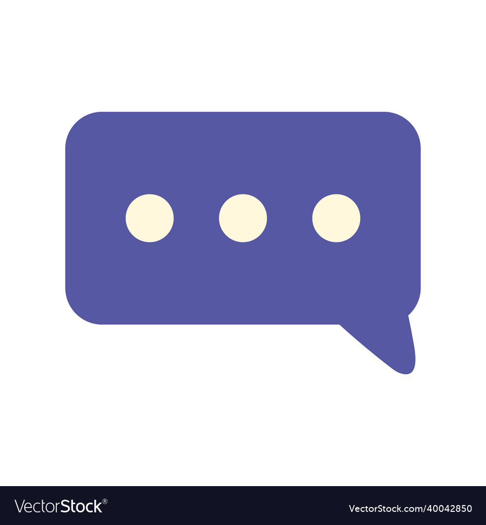Message speech bubble Royalty Free Vector Image