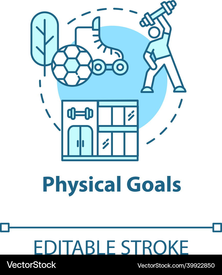Physical goals concept icon active lifestyle Vector Image