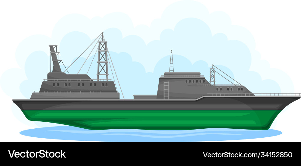 Reefer ship or refrigerated cargo ship as water Vector Image
