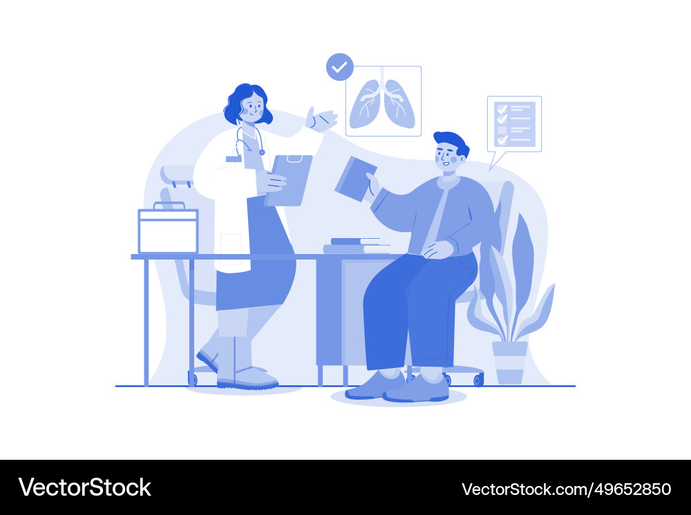 Routine health checkup concept on white background