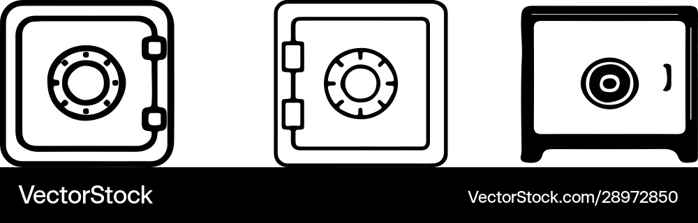 Safe cabinet icon isolated on background Vector Image