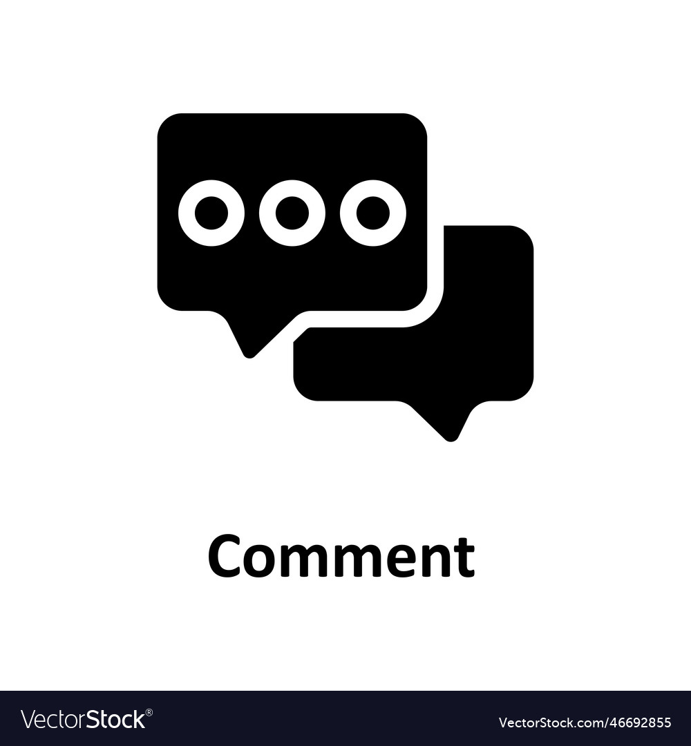 Comment solid icons simple stock Royalty Free Vector Image