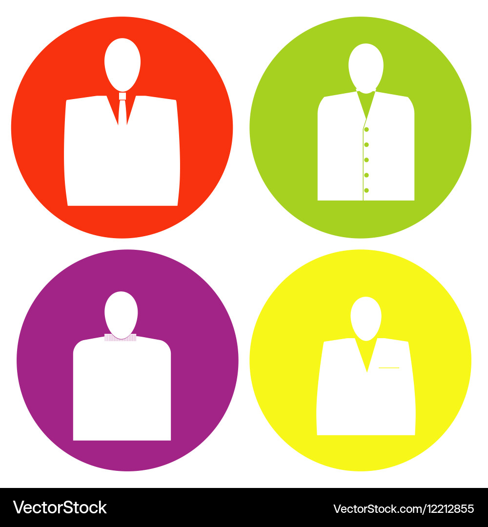 Monochrome icon set with mister silhouette Vector Image