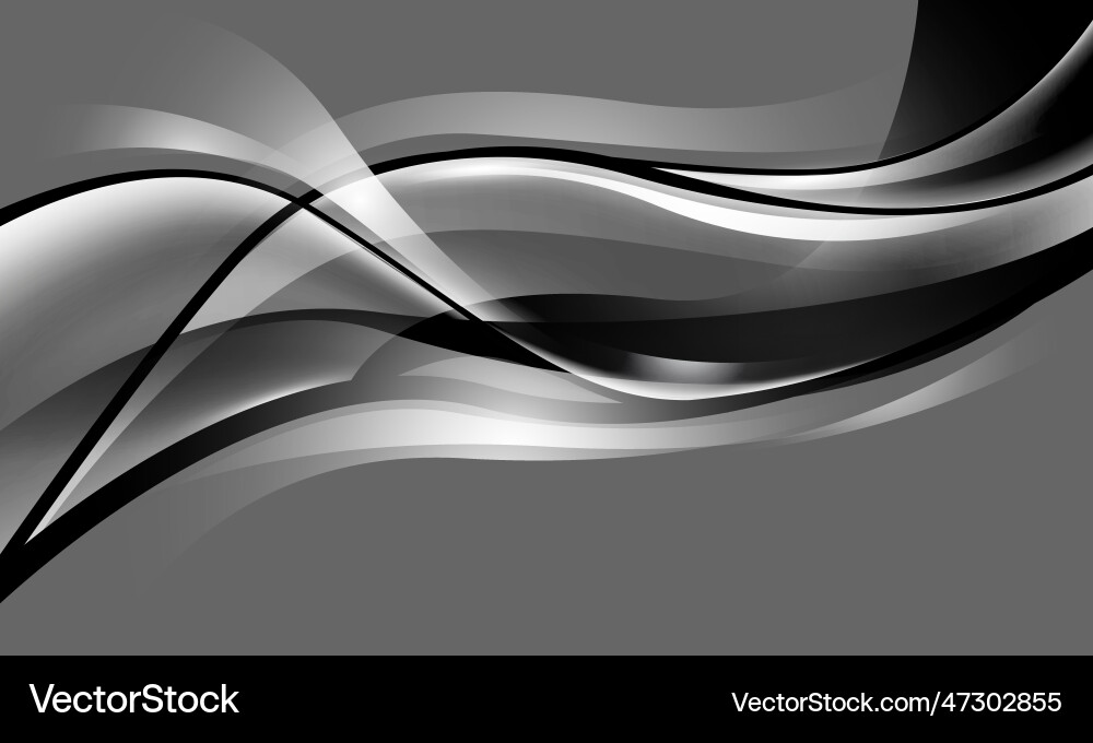 Realistic abstract glass glossy curve wave Vector Image