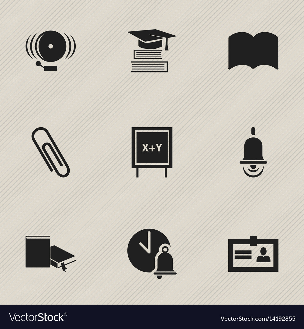 Set of 9 editable education icons includes Vector Image