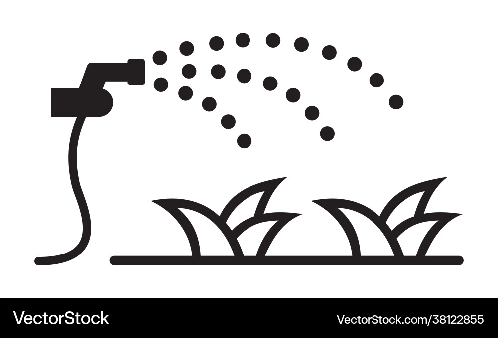 Spraying plant icon pressure sprayer Royalty Free Vector