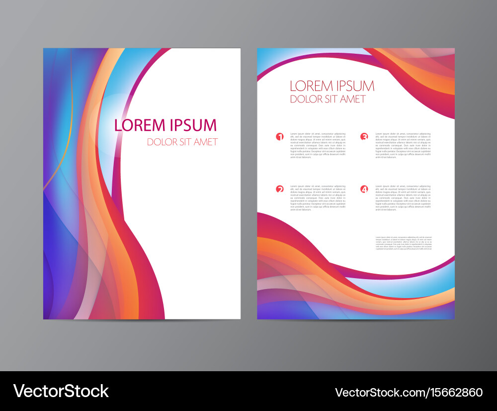 Abstract modern wavy colorful flowing flyer Vector Image