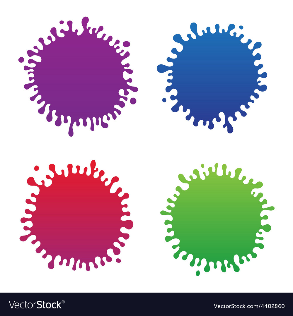 Beautiful color grunge ink splash Royalty Free Vector Image