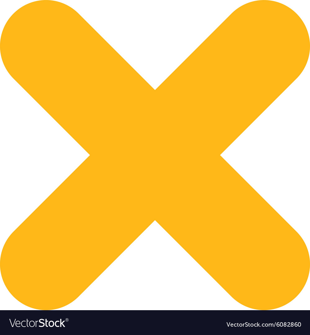 Cancel flat yellow color icon Royalty Free Vector Image Cancel flat yellow color icon Royalty Free Vector Image