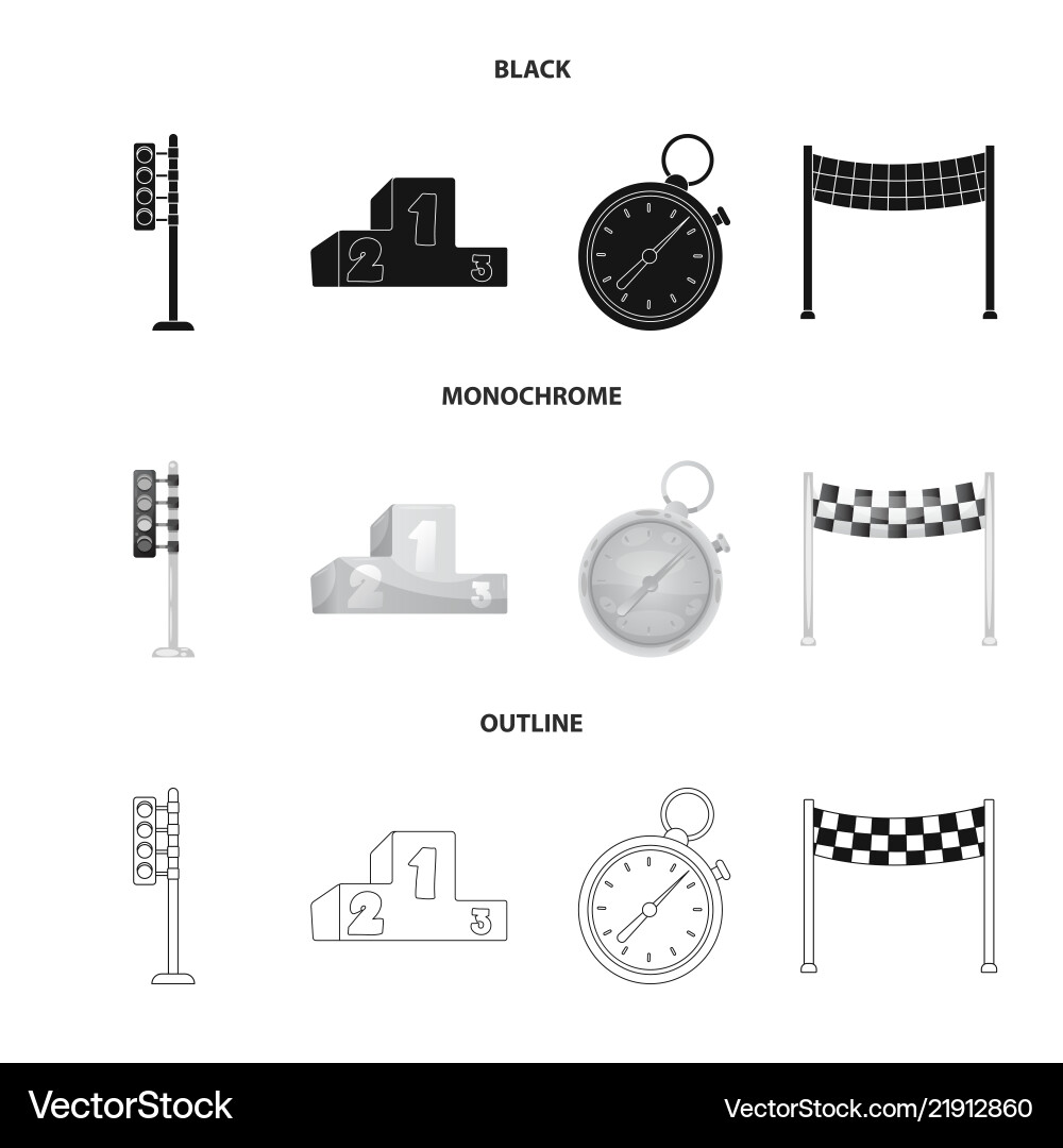 Car and rally symbol Royalty Free Vector Image