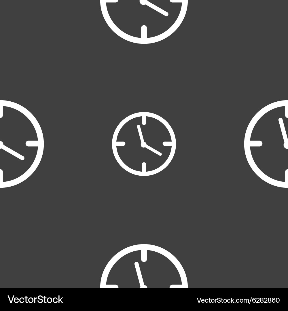 Clock time sign icon mechanical watch symbol Vector Image