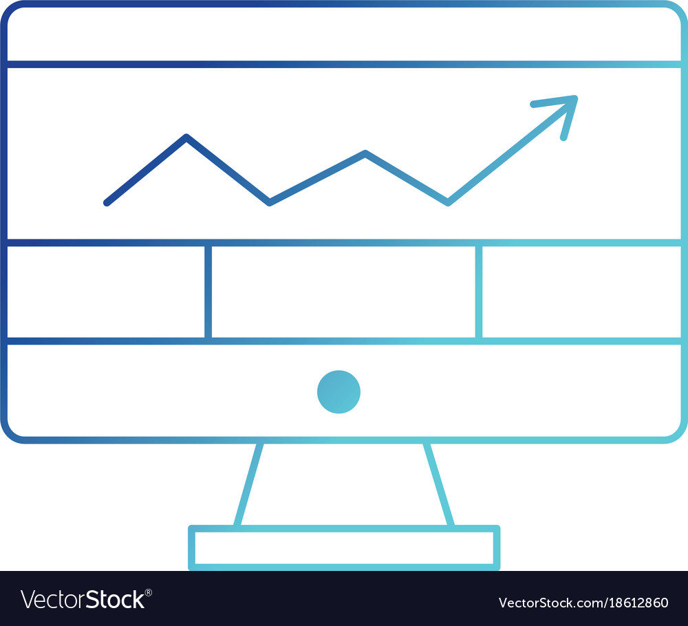 Computer and infographic design Royalty Free Vector Image