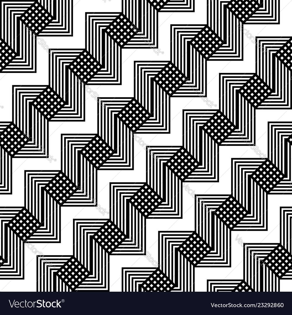 Design seamless monochrome zigzag pattern Vector Image