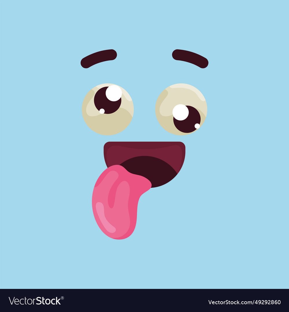 Isolated Cute Happy Facial Expression Royalty Free Vector