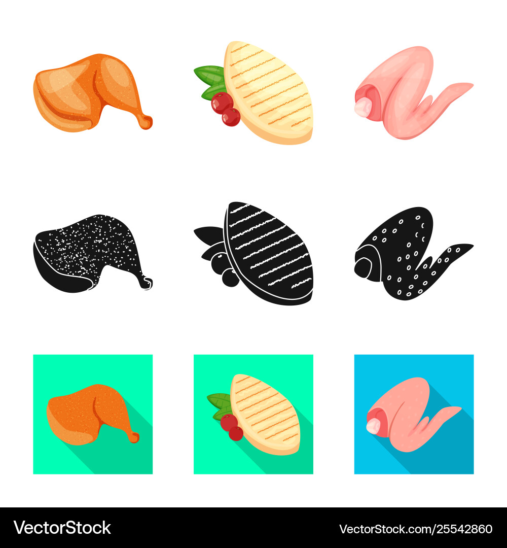 Isolated object product and poultry symbol Vector Image