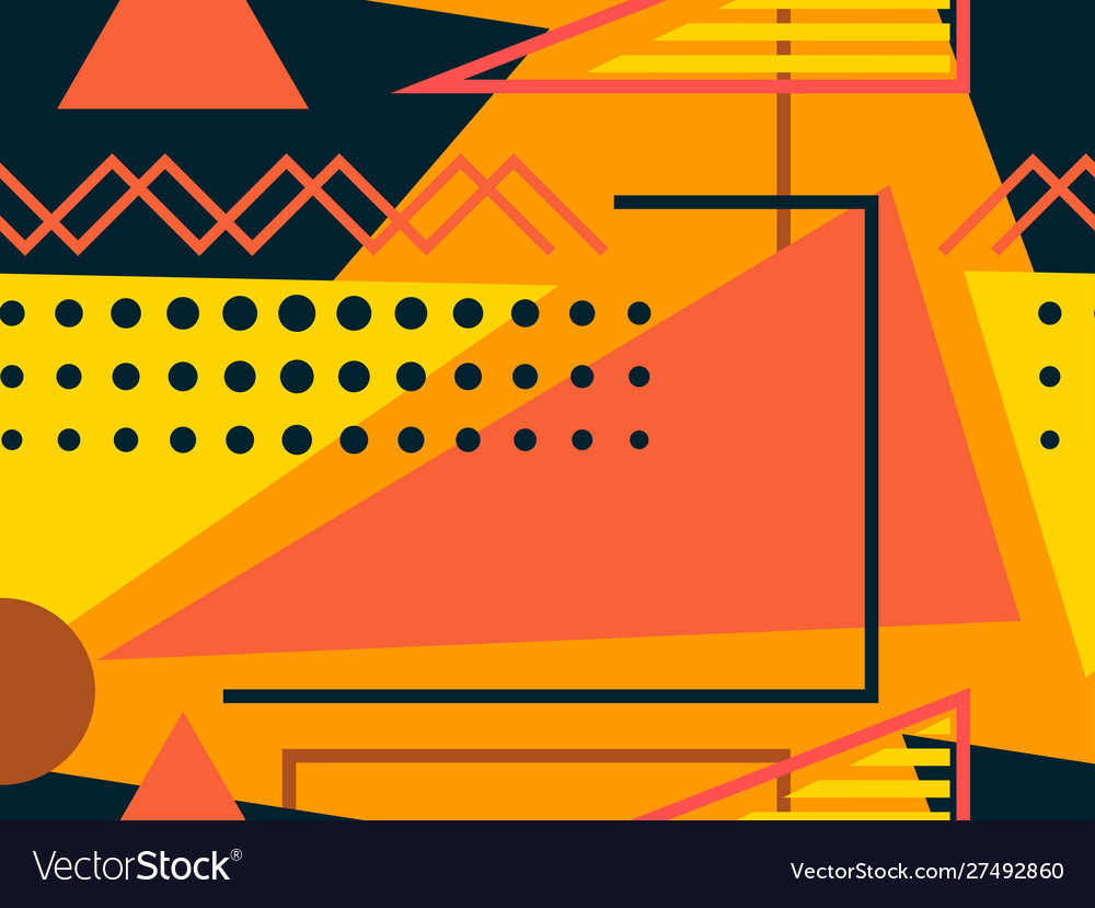 Memphis seamless pattern geometric elements Vector Image