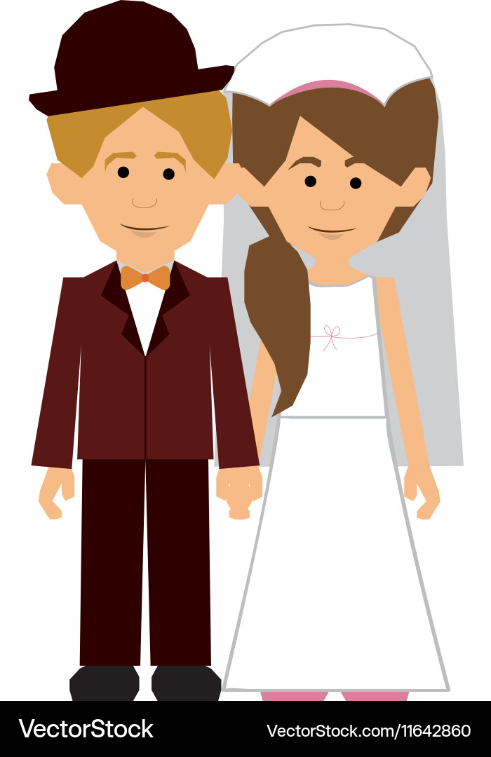Newlywed couple icon image Royalty Free Vector Image
