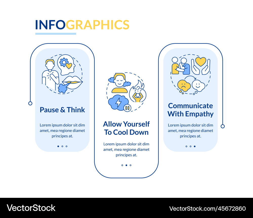 Resolve conflicts with teen rectangle infographic Vector Image