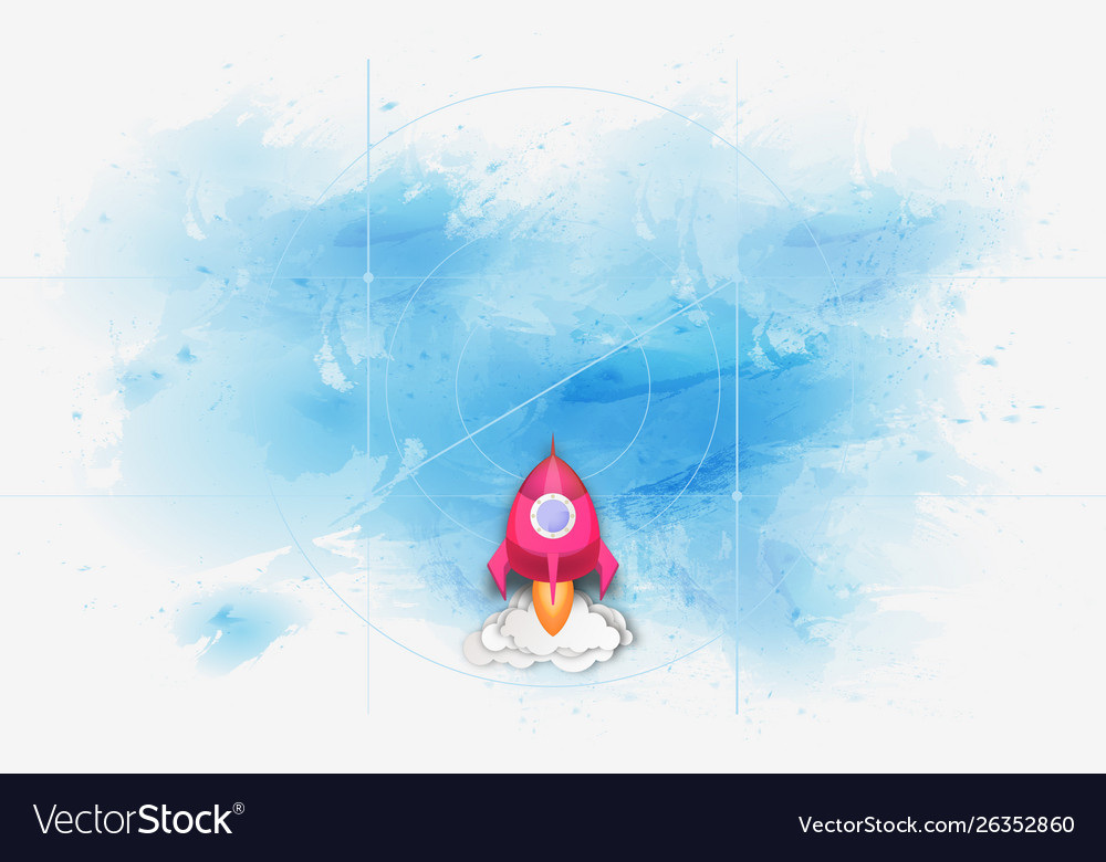 Space rocket launch Royalty Free Vector Image - VectorStock