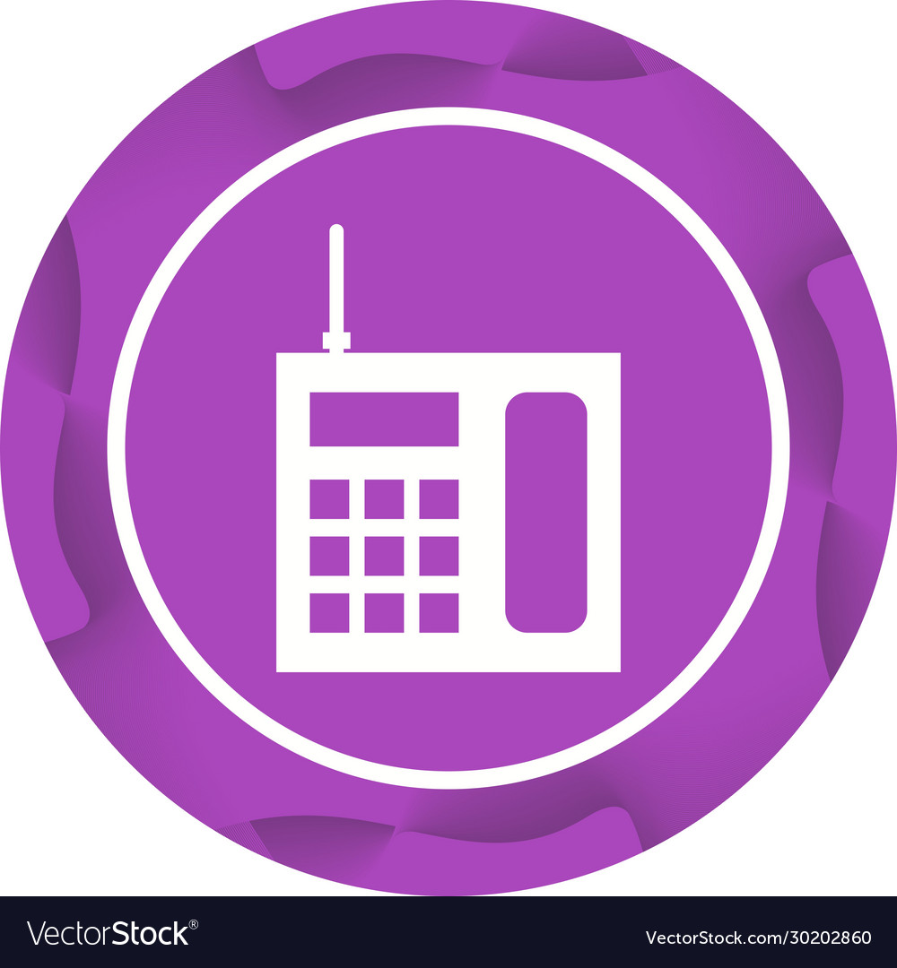 Unique wireiess landline phone glyph icon Vector Image Unique wireiess landline phone glyph icon Vector Image