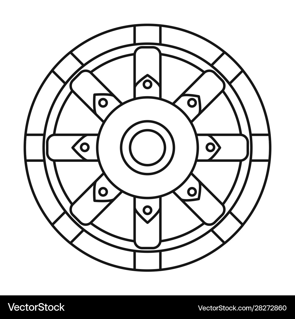 Wheel cart iconline icon Royalty Free Vector Image