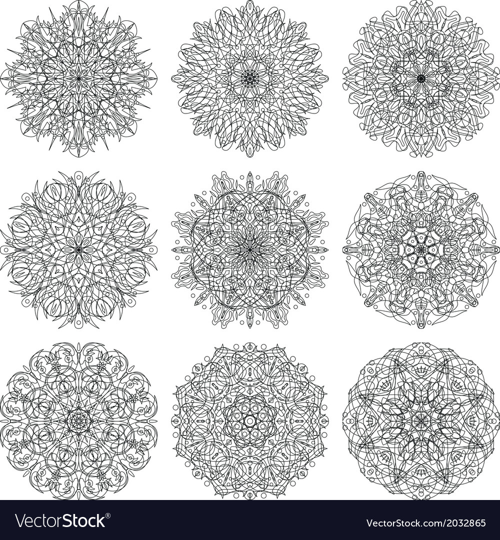 Abstract pattern set Royalty Free Vector Image