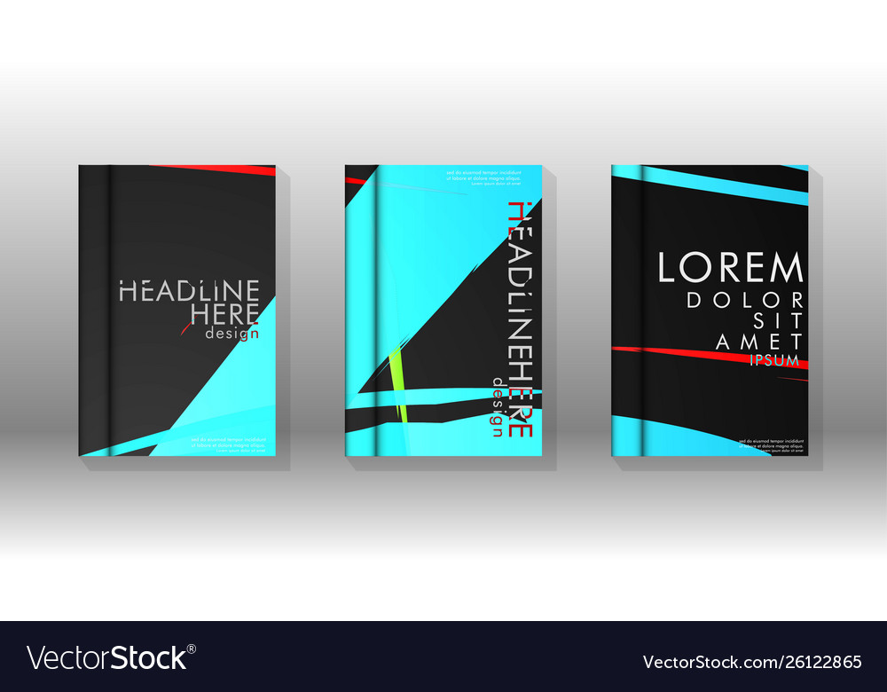 Book cover colorful geometric backgrounds Vector Image