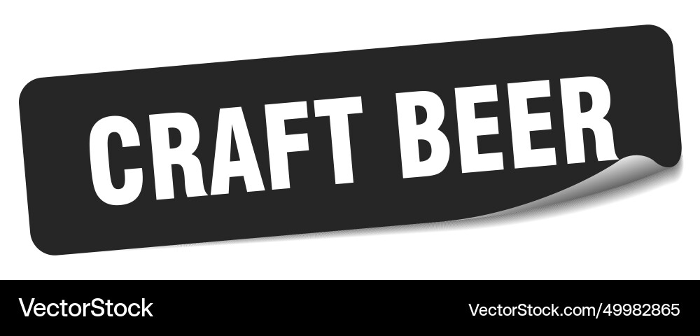 Craft beer sticker craft beer label Royalty Free Vector