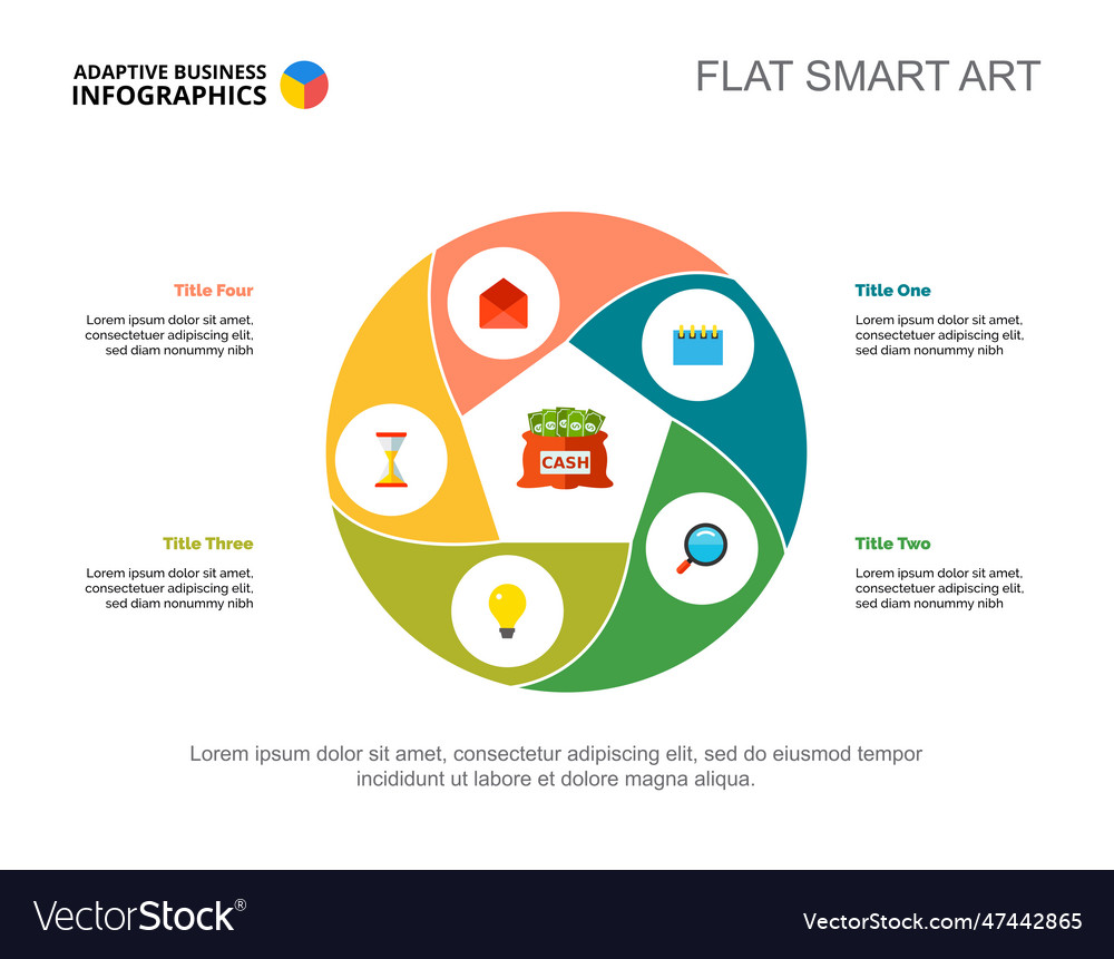 Four financial options slide template Royalty Free Vector Four financial options slide template Royalty Free Vector