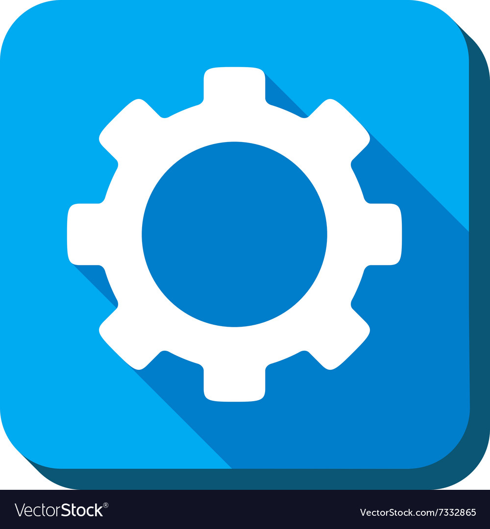 Gear flat icon Royalty Free Vector Image - VectorStock