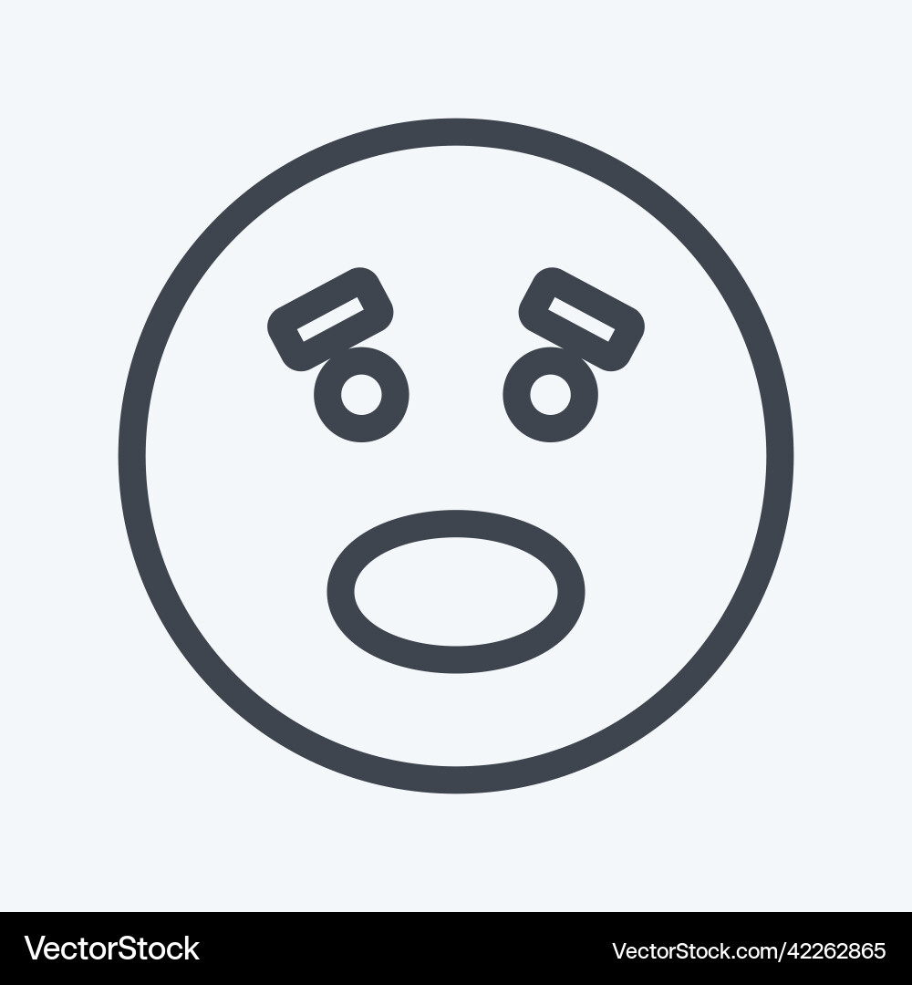 Icon emoticon scared suitable for emoticon symbol Vector Image