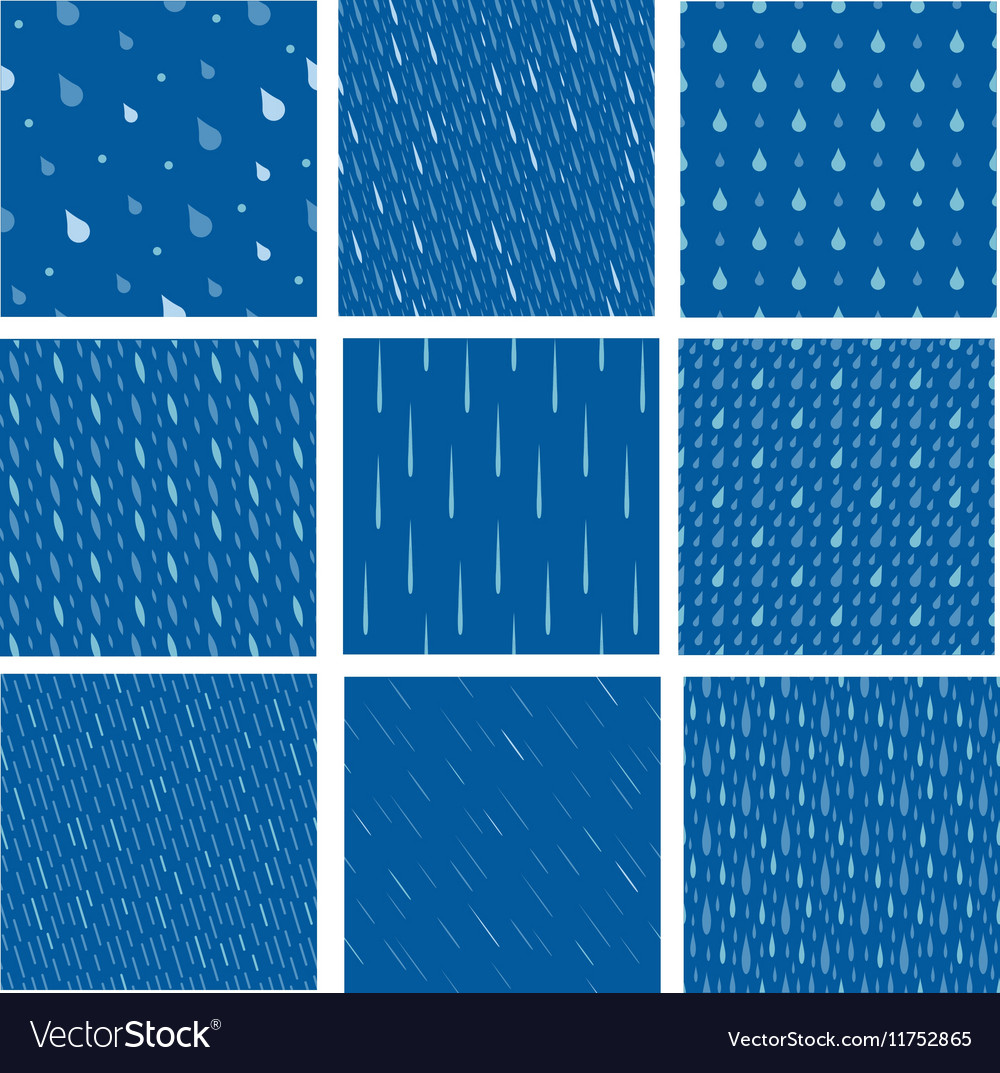 Rain drops seamless pattern Royalty Free Vector Image