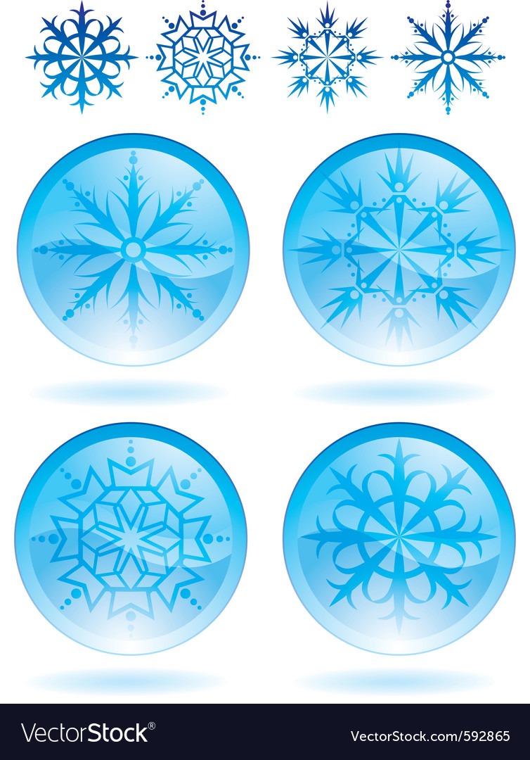Set of snowflakes Royalty Free Vector Image - VectorStock