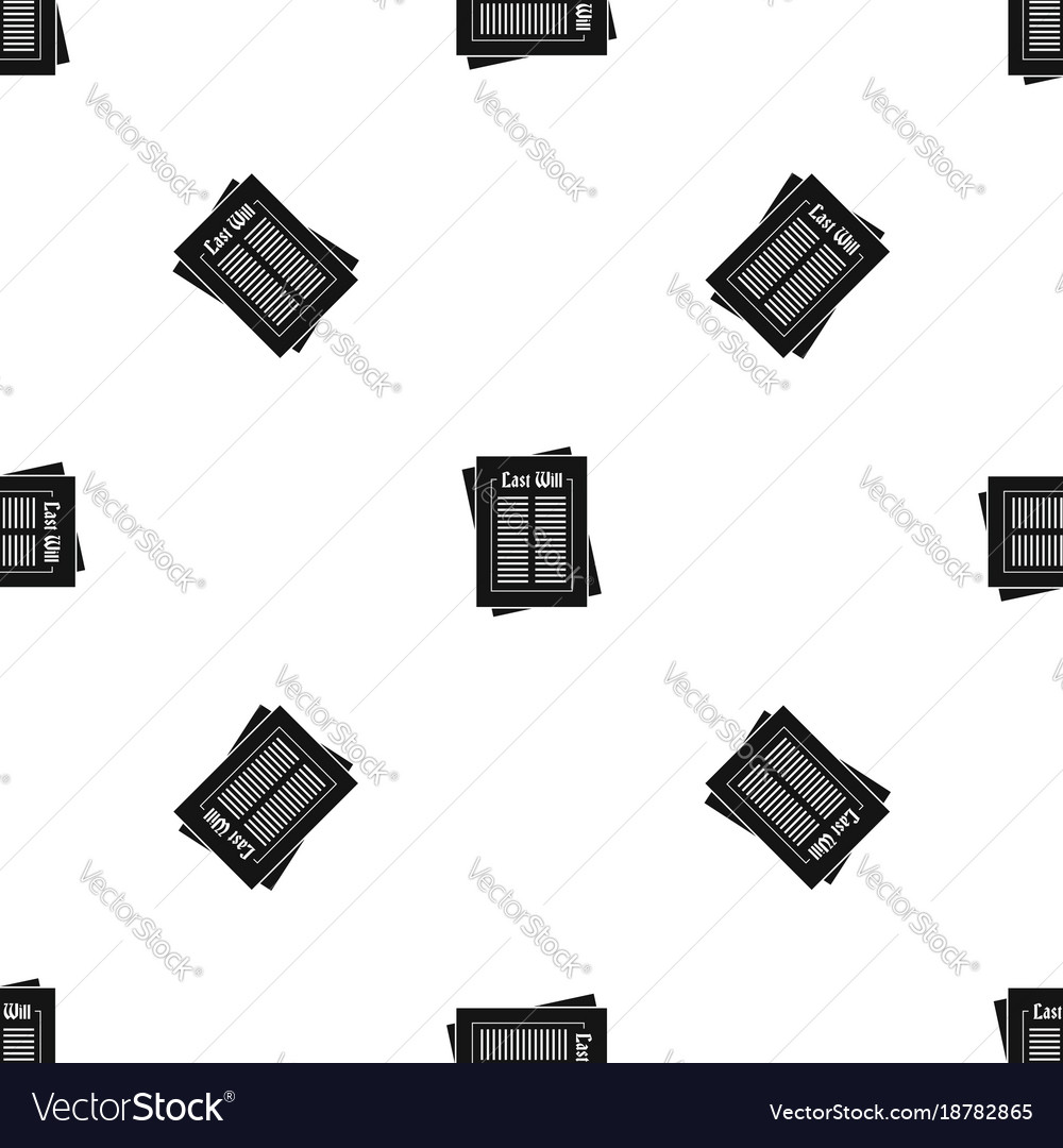 Will pattern seamless black Royalty Free Vector Image