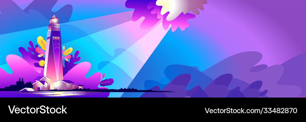 Abstract banner storm sea landscape Royalty Free Vector
