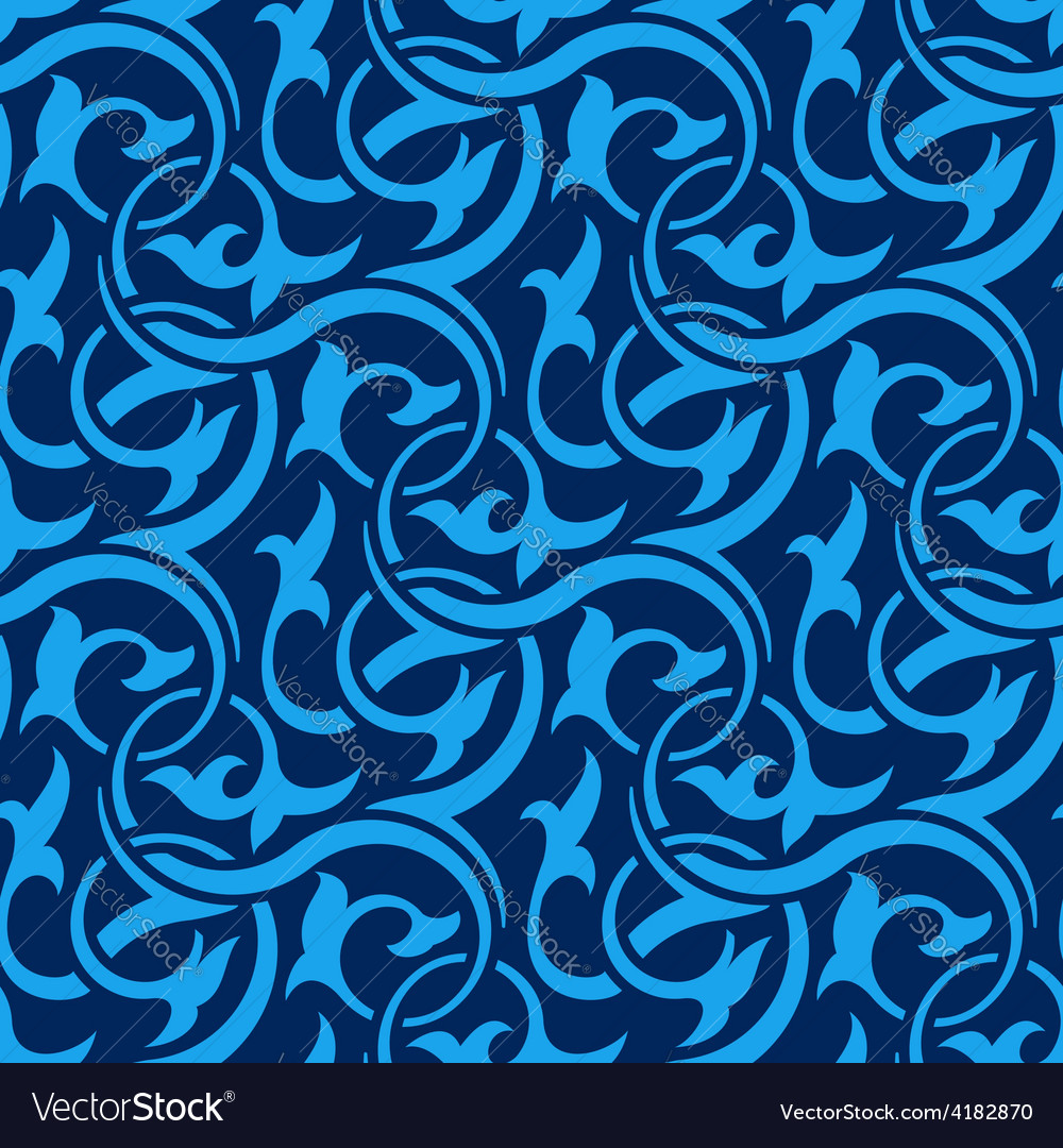 Blue seamless pattern Royalty Free Vector Image