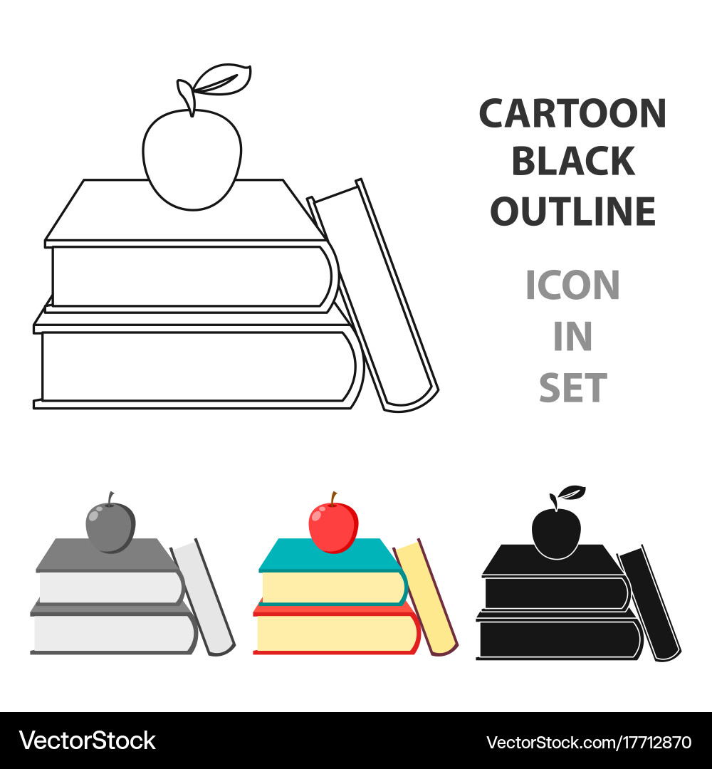 Books icon cartoon single education from Vector Image
