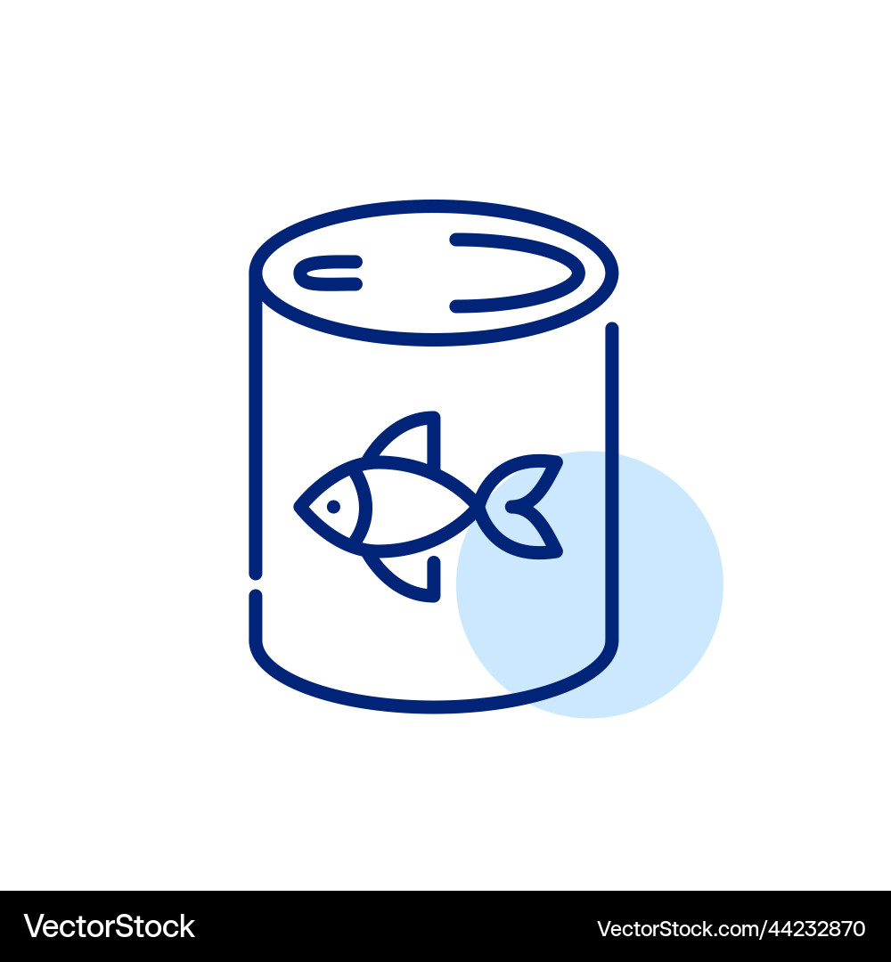 Canned fish icon pixel perfect editable stroke Vector Image