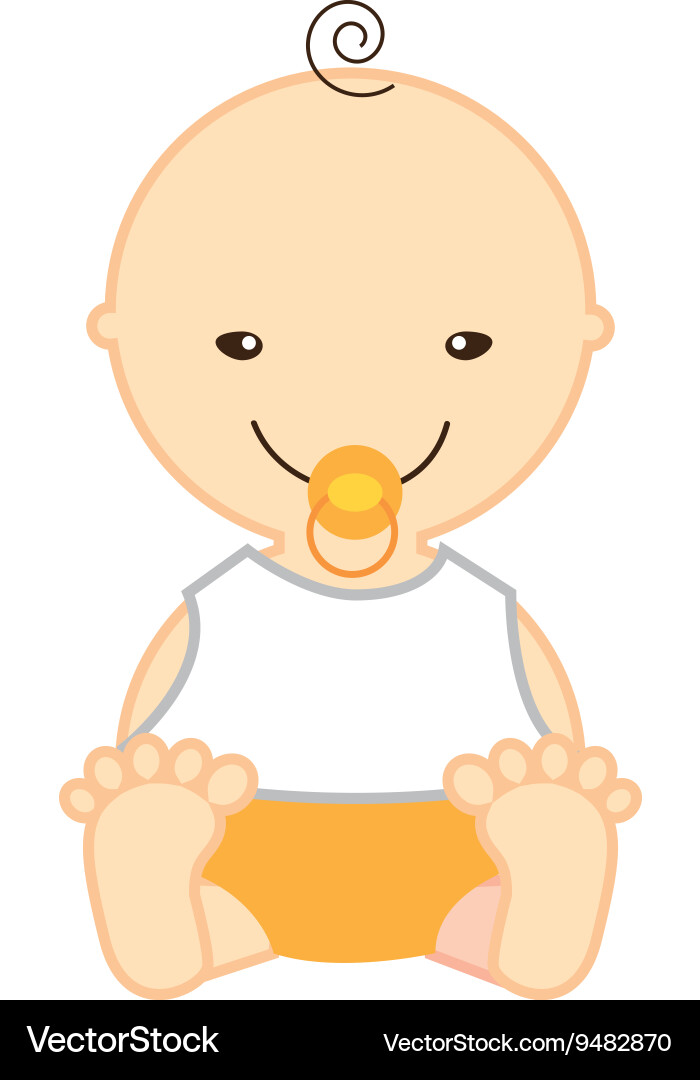 Little baby isolated icon design Royalty Free Vector Image