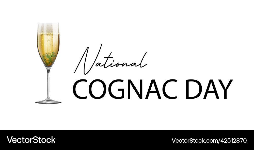 National cognac drink day badge Royalty Free Vector Image