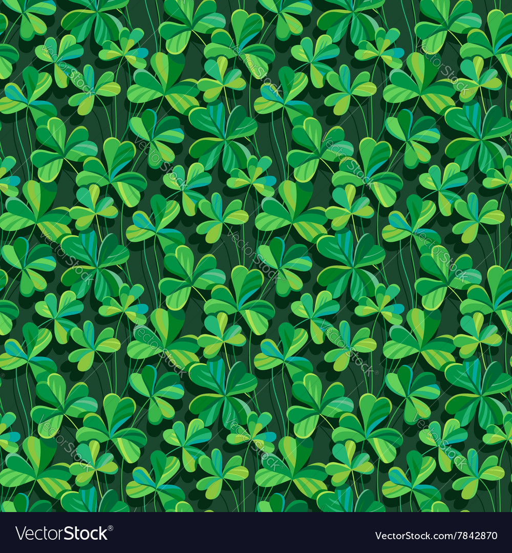 Pattern clover shadow Royalty Free Vector Image