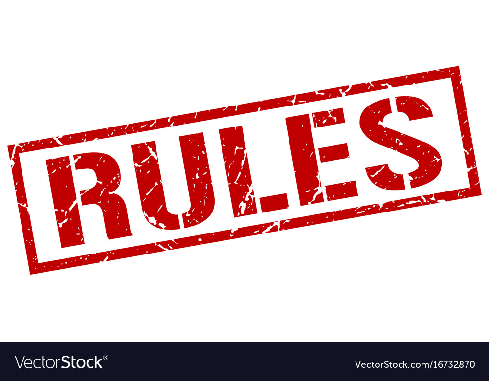 Rules stamp Royalty Free Vector Image - VectorStock