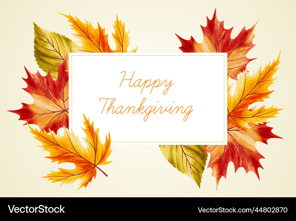 War coloured leaves hand drawn thanksgiving Vector Image